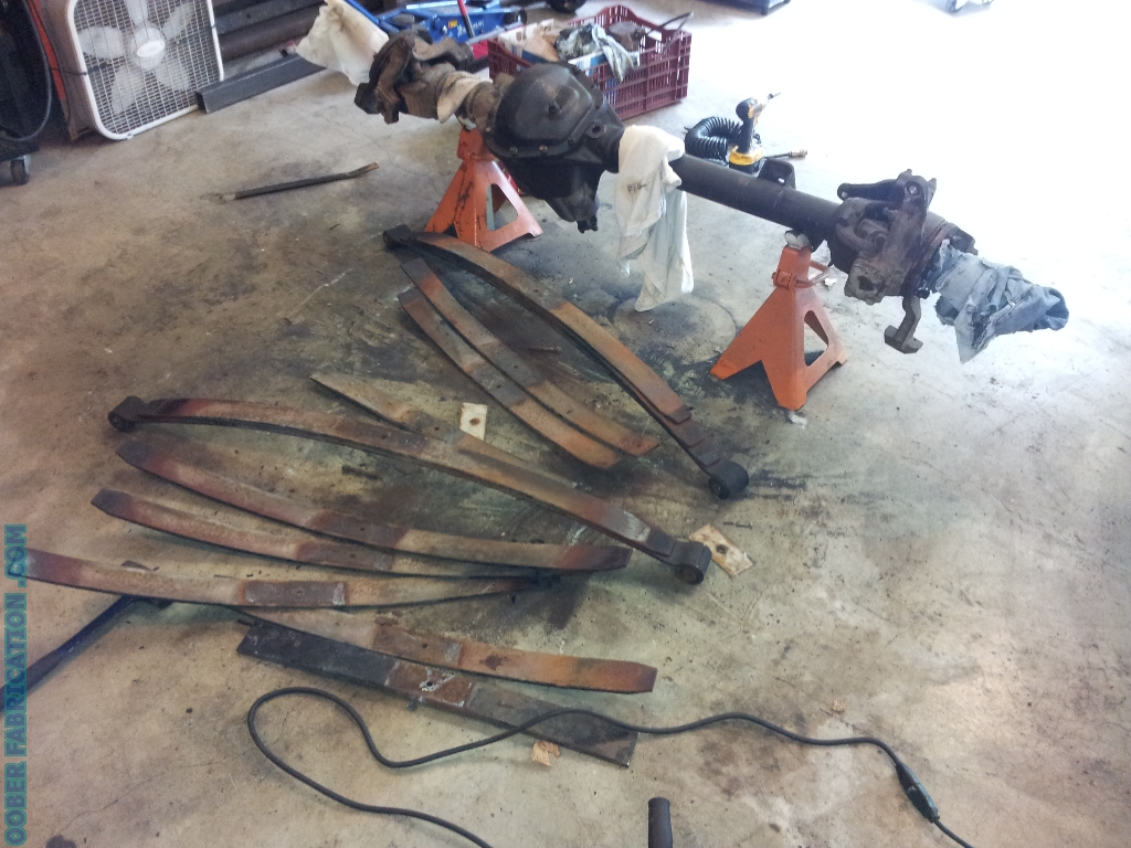 Ol’ Blue ’71 Chevy – New front suspension with leaf spring sliders ...