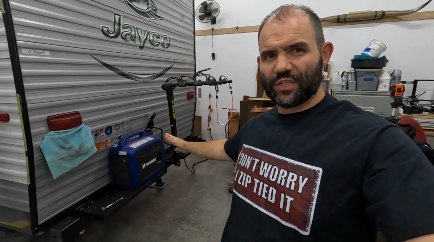 Travel Trailer Rear Storage Generator and Bike Rack - Step by Step ...